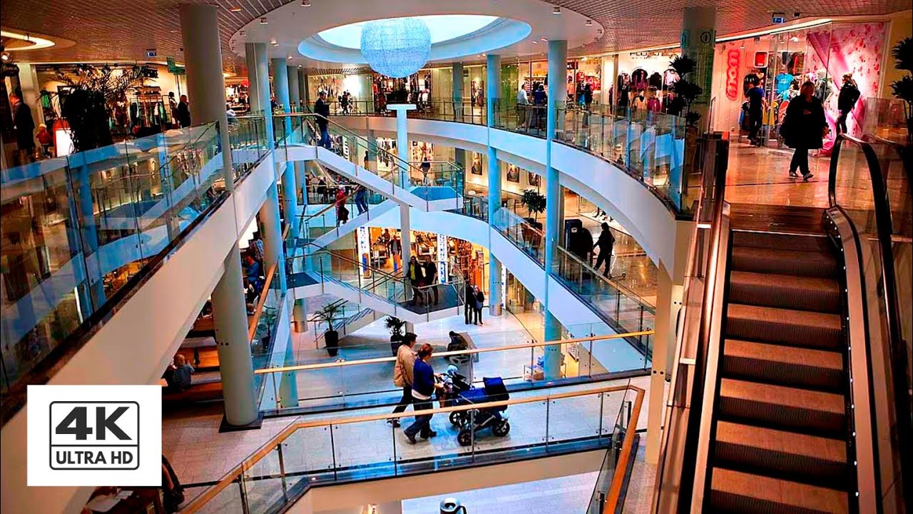 A Walk Through a Norwegian Suburb _ Ski, Shopping Mall _ Train Station ...
