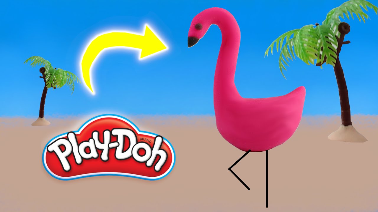 HOW TO make a FLAMINGO with Play-Doh | Play doh videos - YouTube