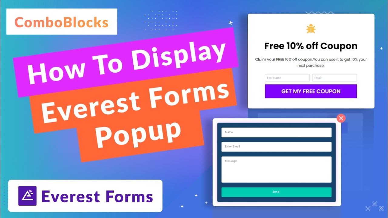 how to display everest forms popup - YouTube