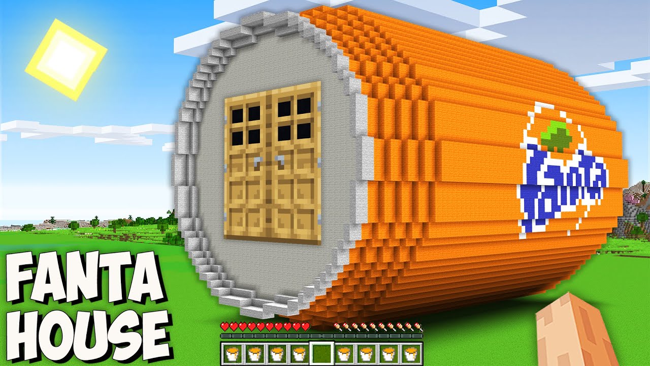 What is HIDDEN inside THE BIGGEST FANTA HOUSE in Minecraft? I found ...