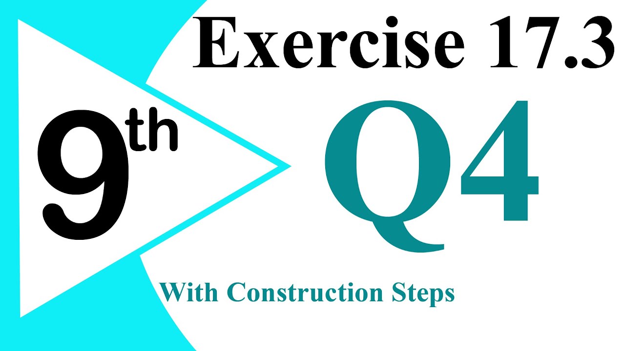 31 - Exercise 17.3 Q4 CLASS 9 | Conversion of a Right Triangle Into ...