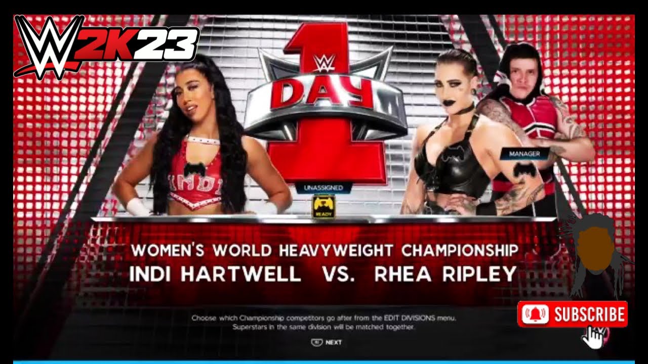 WWE2K23- Rhea Ripley😈 vs Indi Hartwell🦩 (Women’s World 🌍 Heavyweight ...