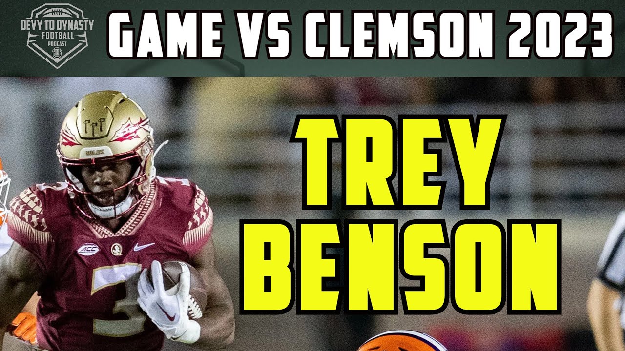 Trey Benson vs Clemson 2023 | 2024 NFL Draft Prospect - YouTube