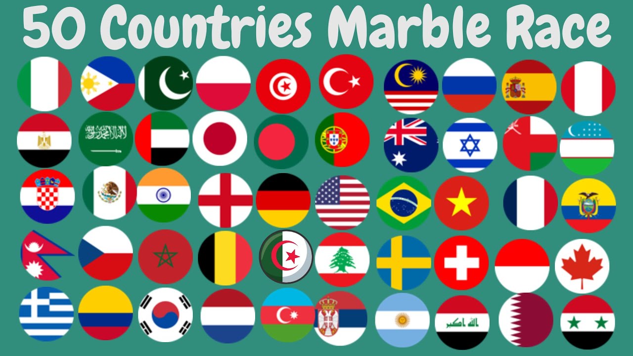 50 Countries Marble Race - Who is the winner??? #8 - YouTube