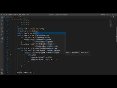 Polybius Square Cipher "With key" in Kurdish - YouTube