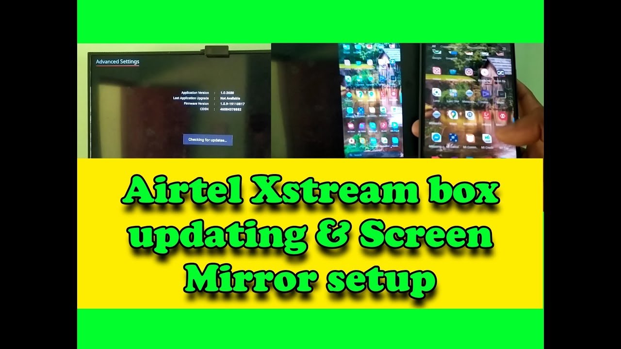 Airtel Xstream box updating & Screen Mirror Setup - YouTube