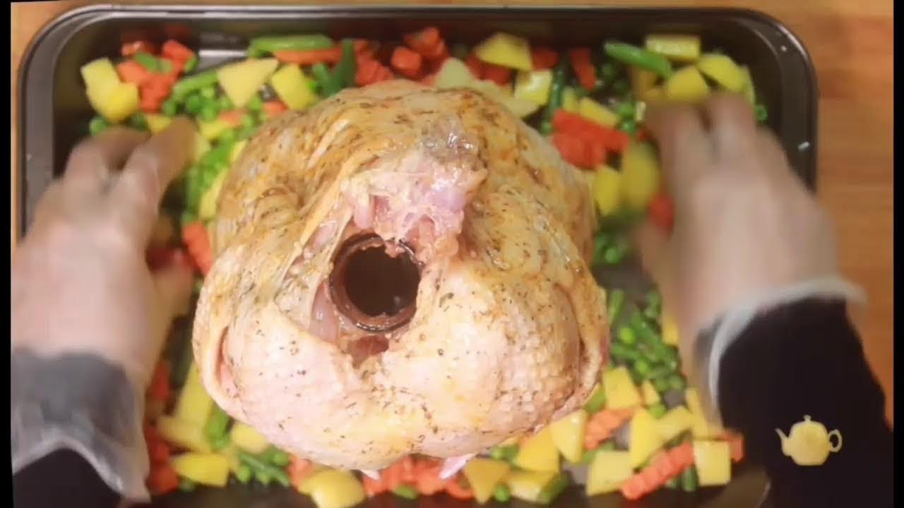 بث مباشر تمن احمر على دجاج مشوي /دجاج مشوي بالخضروات / دجاج مشوي على ...