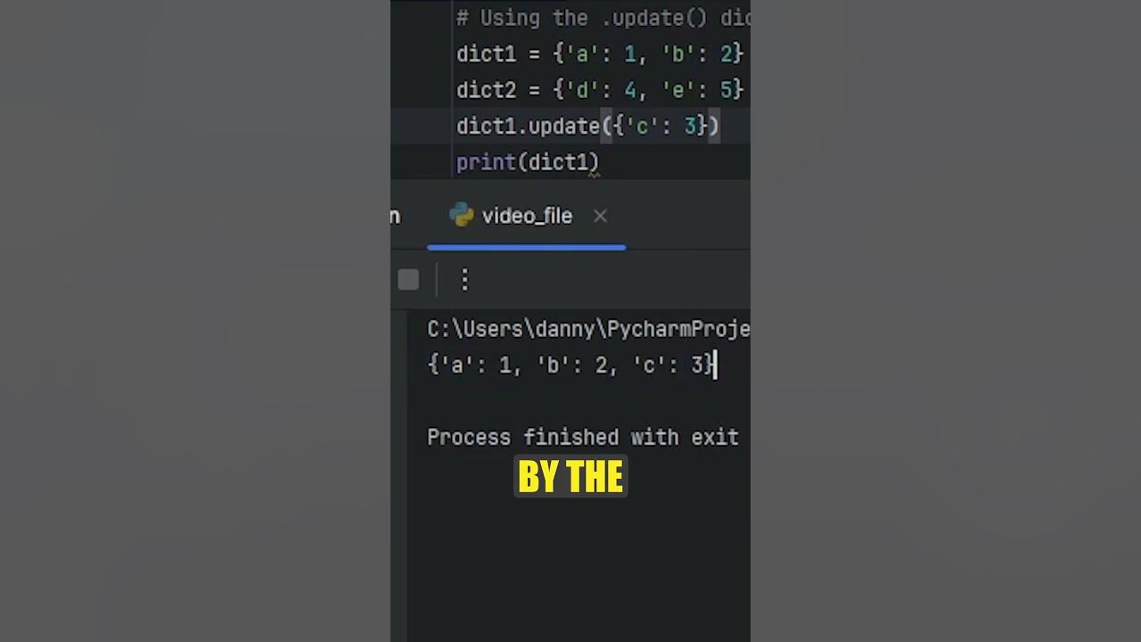 How to use the update dictionary method in Python #shorts #coding #pythonprogramming - YouTube