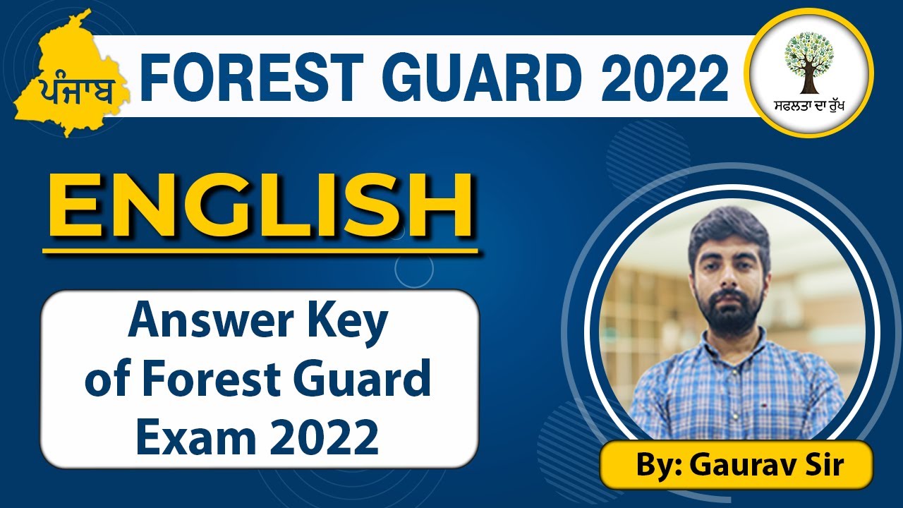 Forest Guard Exam 2022 | English Answer Key | Success Tree Punjab | By ...