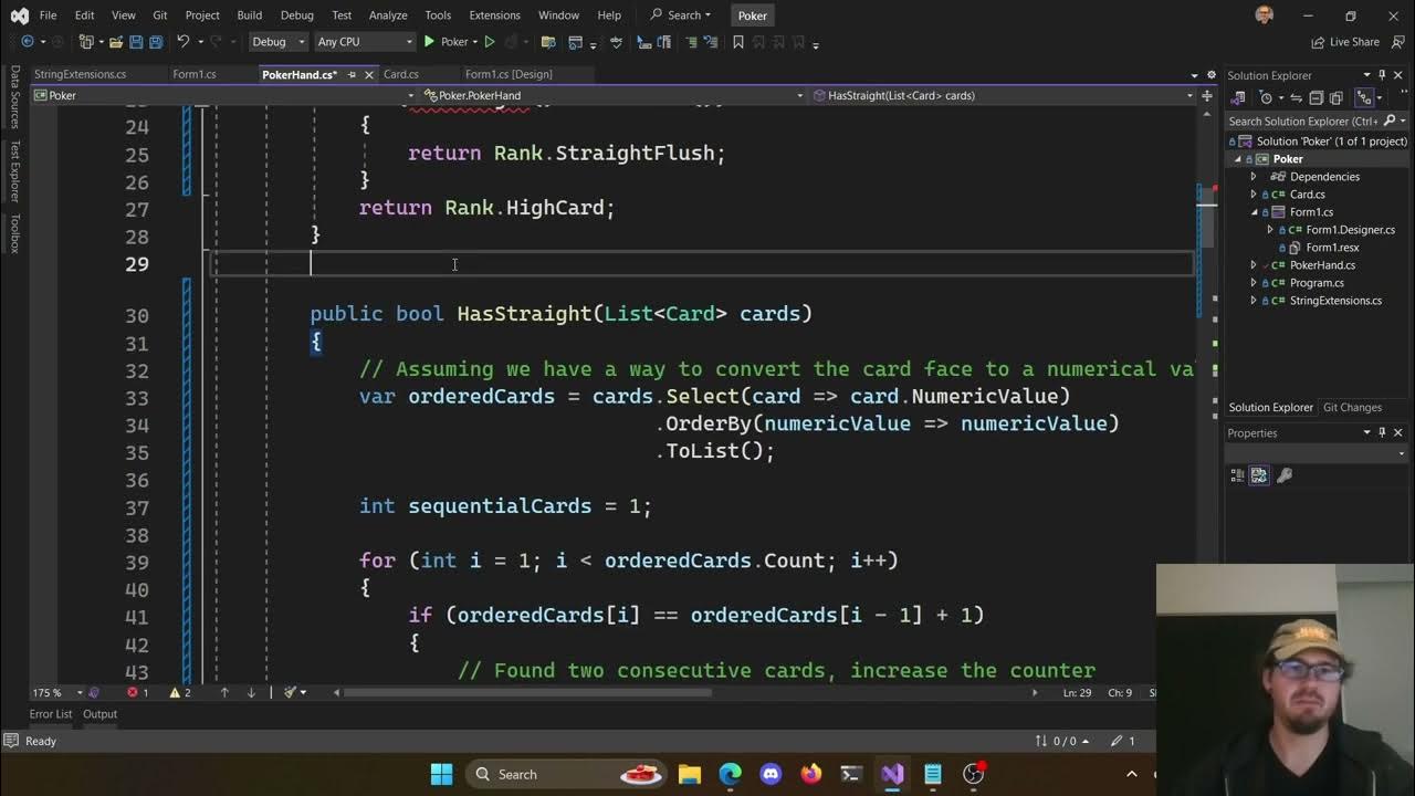 CIS 297 - C# Programming - Texas Holdem - YouTube