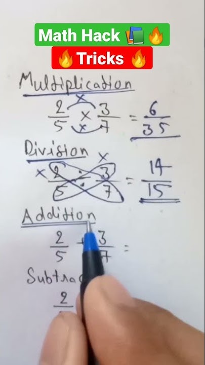 Math Hack 📚🔥/Tricks Multiplication, Division, Addition & Subtraction #maths #shorts #tricks ...