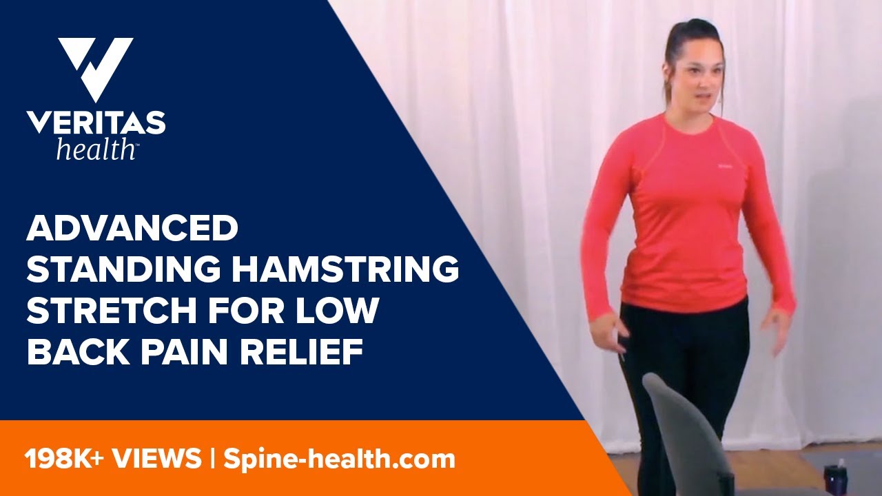 Advanced Standing Hamstring Stretch for Low Back Pain Relief - YouTube