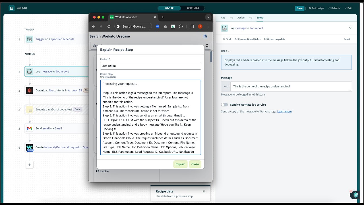 Workato Recipe Step Understanding with Gen AI - YouTube
