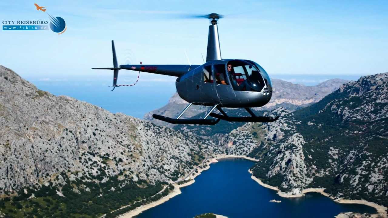 Mallorca - Flug mit dem Heli über Mallorca - YouTube