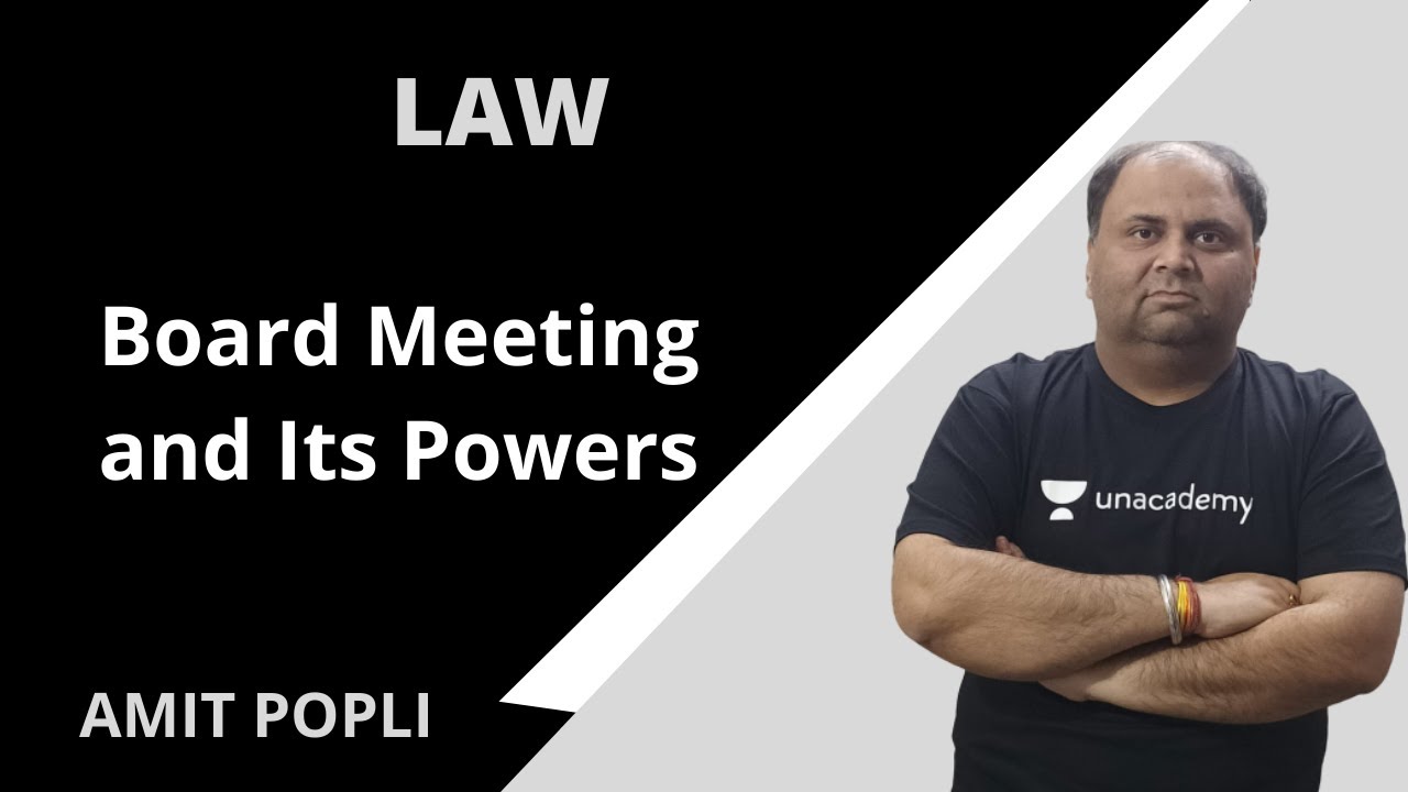 Board Meeting and Its Powers| Amit Popli - YouTube