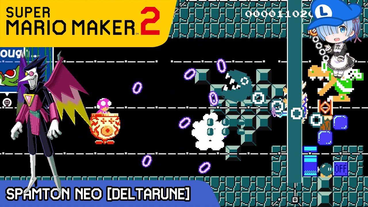 Spamton [NEO] from Deltarune RECREATED by arnnar in Mario Maker 2 ...