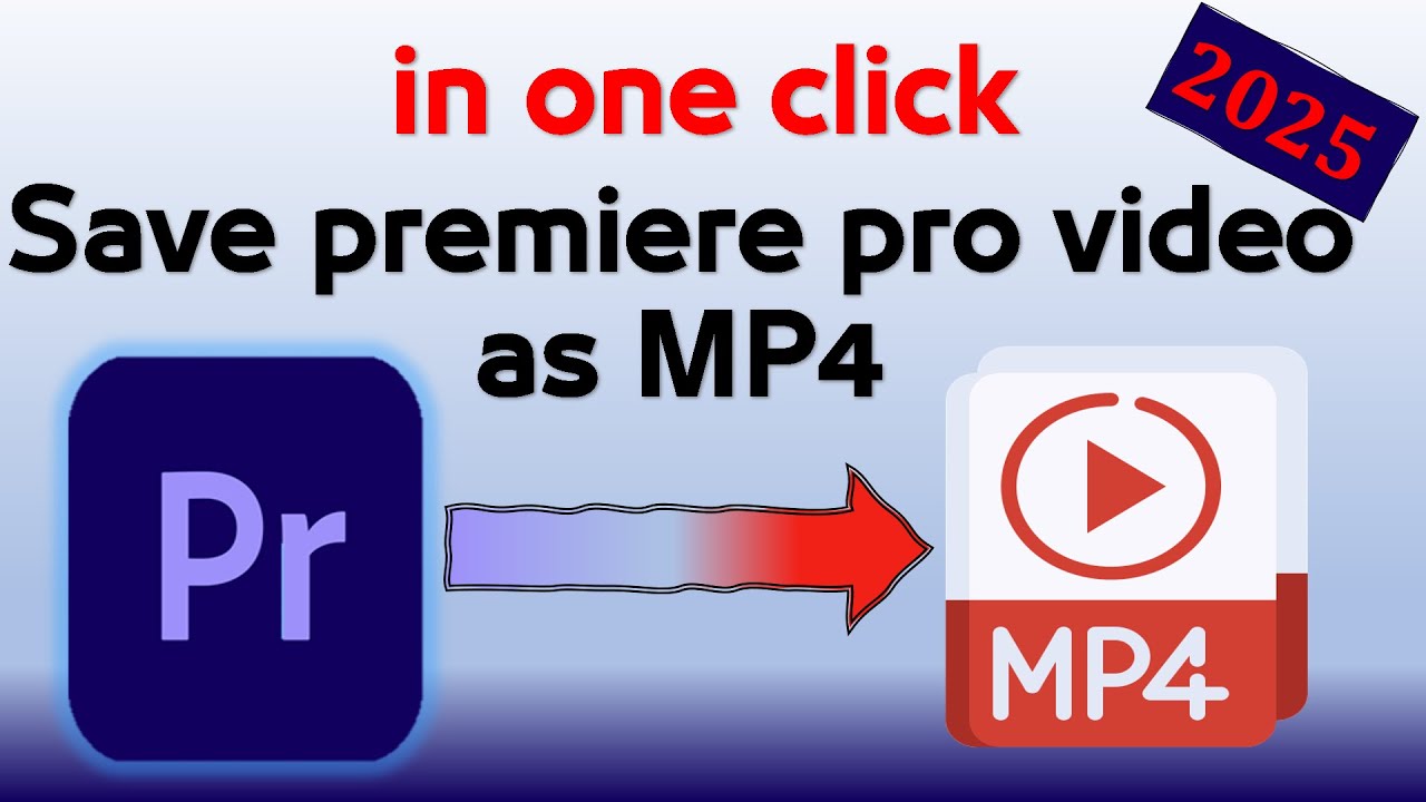 how to save adobe premiere pro video as mp4 - YouTube
