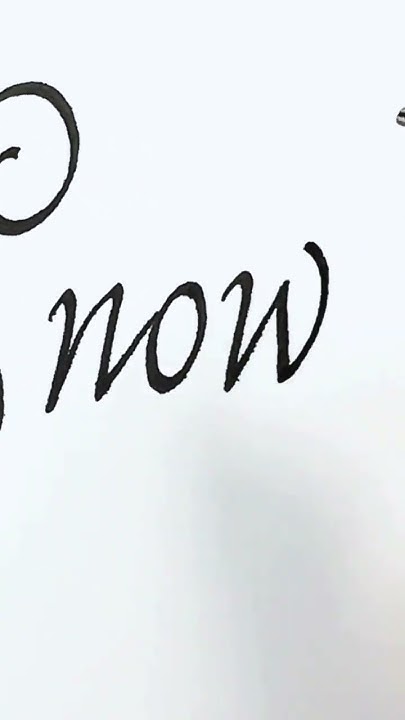Snowflake in Calligraphy Handwriting - YouTube