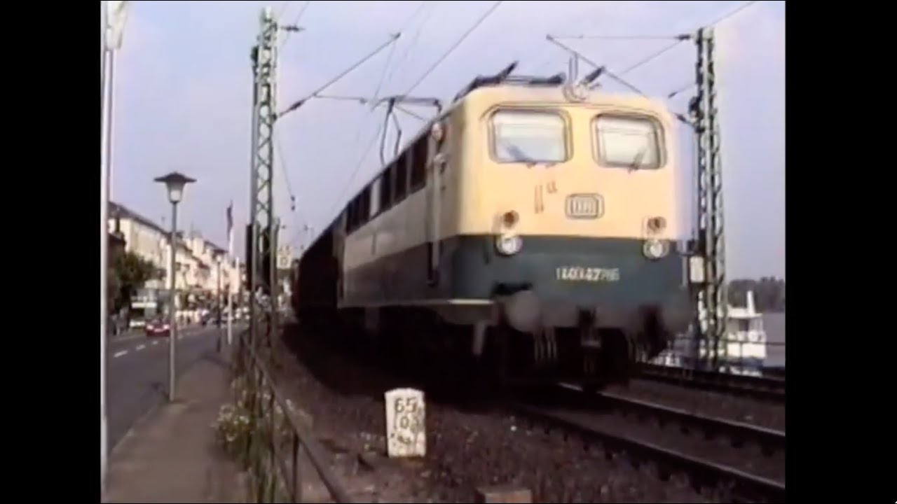 Railways of Germany 1991 - Trains at Rudesheim, Mainz, Trier, Cochem ...