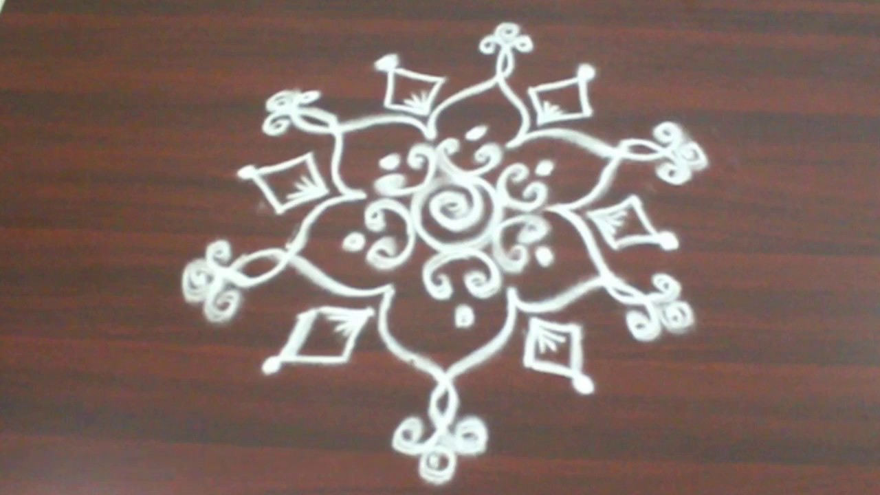 💗 easy kolam designs without dots - simple kolam for friday 💗 - YouTube