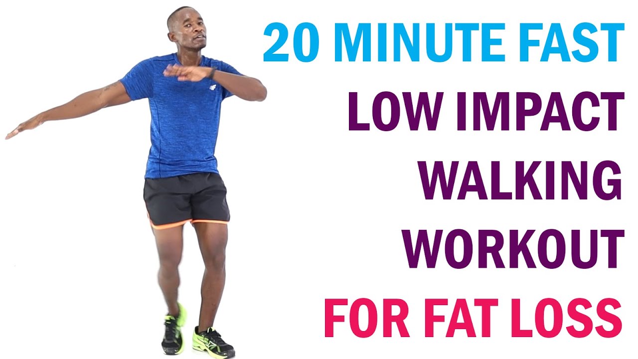 20 Minute FAST Low Impact Walking Workout for Fat Loss 🔥 Burn 190 ...