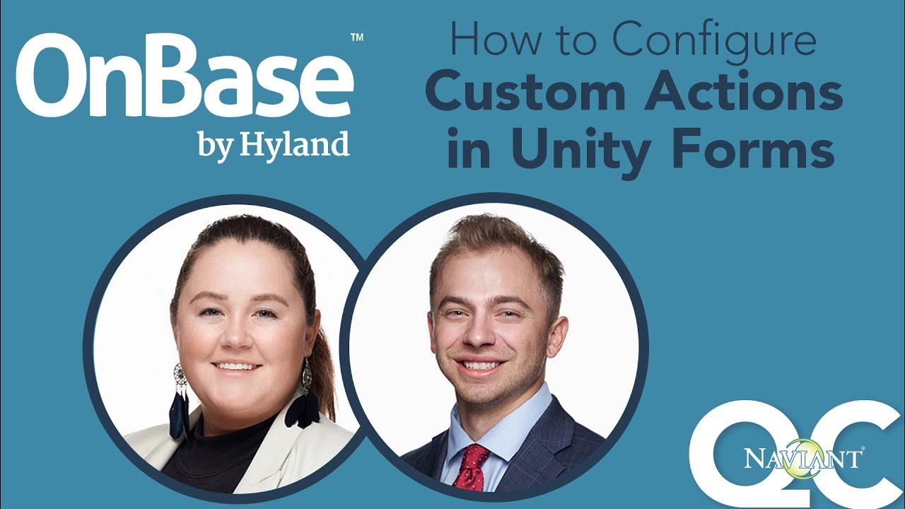 How to Configure Custom Actions in OnBase Unity Forms - YouTube