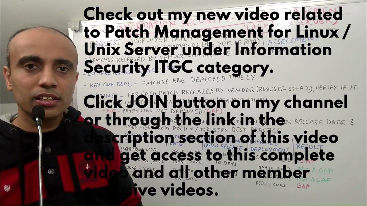 IT with Varun Vohra - ITGC - Information Security - Patch Management - Linux / Unix Server ...