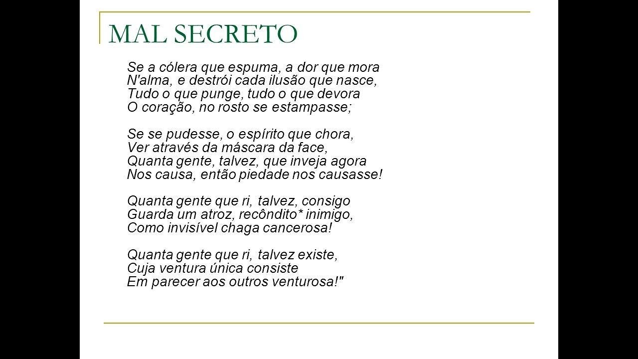Raimundo Correia Mal Secreto - RETOEDU