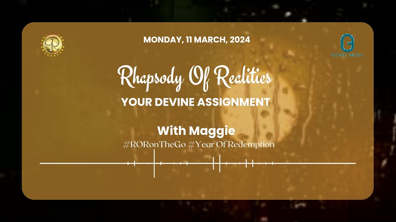 YOUR DEVINE ASSIGNMENT by Pastor Chris Rhapsody of Realities 11 03 2024 ...