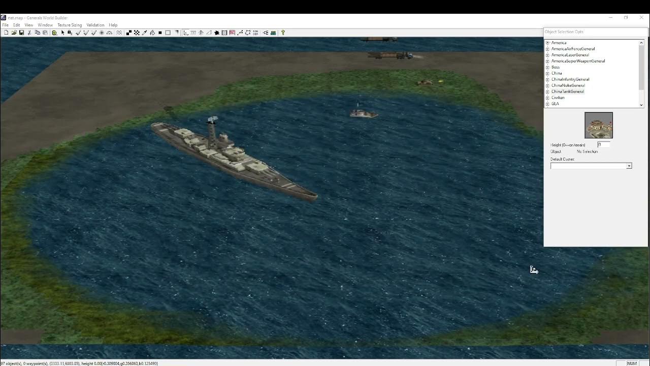 Part 1 Command And Conquer Generals Zero Hour How To Make WorldBuilder Tutorial Map - YouTube