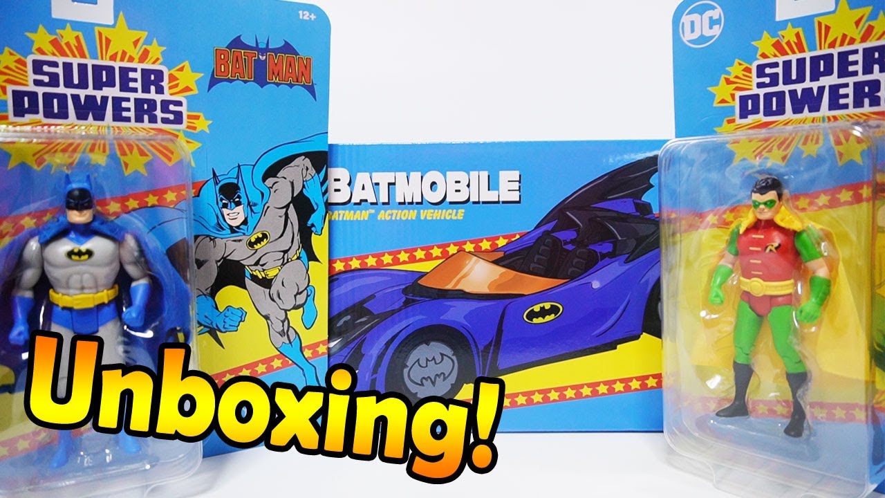 Unboxing rápido de Batman, Robin y el Batmobile de Super Powers - YouTube