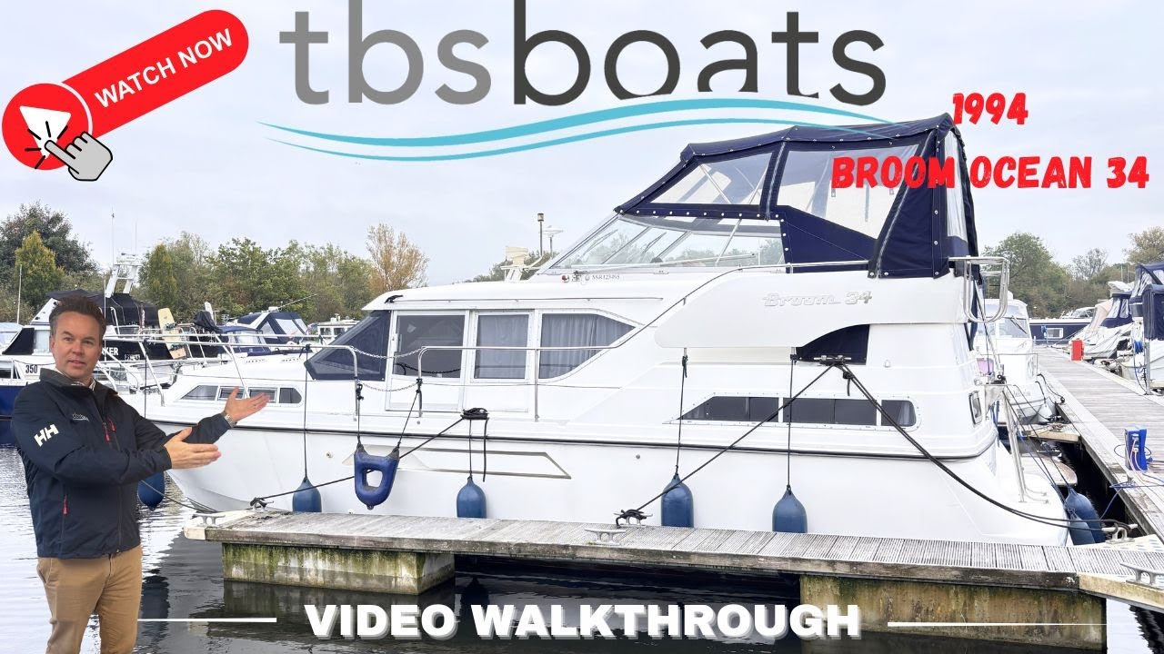 1994 Broom Ocean 34 - Full Video Walkthrough - YouTube