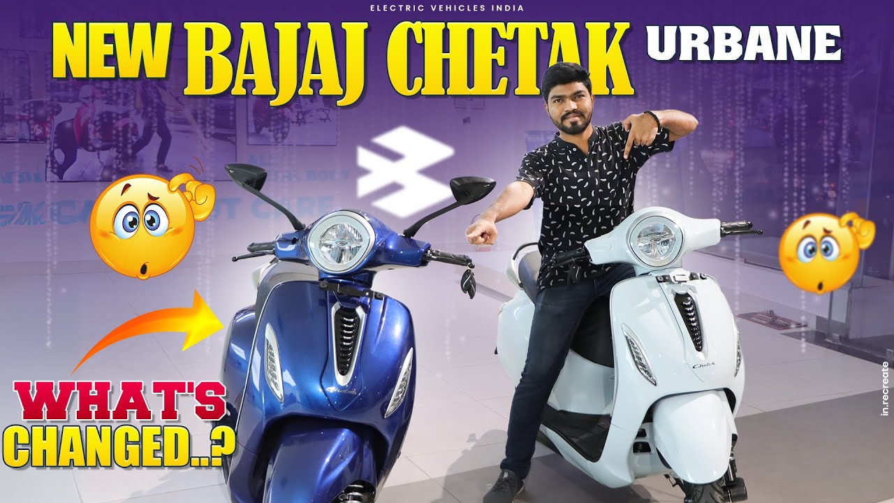New Bajaj Chetak Urbane | Electric Scooters 2024 | EV Scooters ...