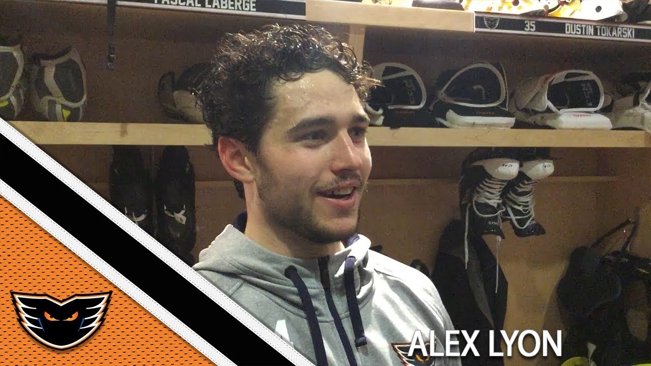 2018.4.14 Alex Lyon Post-Game - YouTube