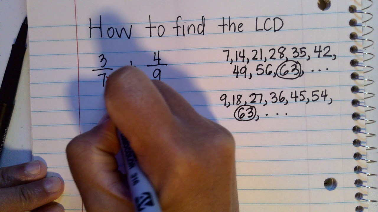 How To Find The LCD Least Common Denominator YouTube