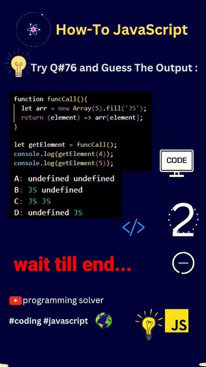 How To Code Javascript Q76 Try Solve And Guess The Output Shorts Coding Programming 4314