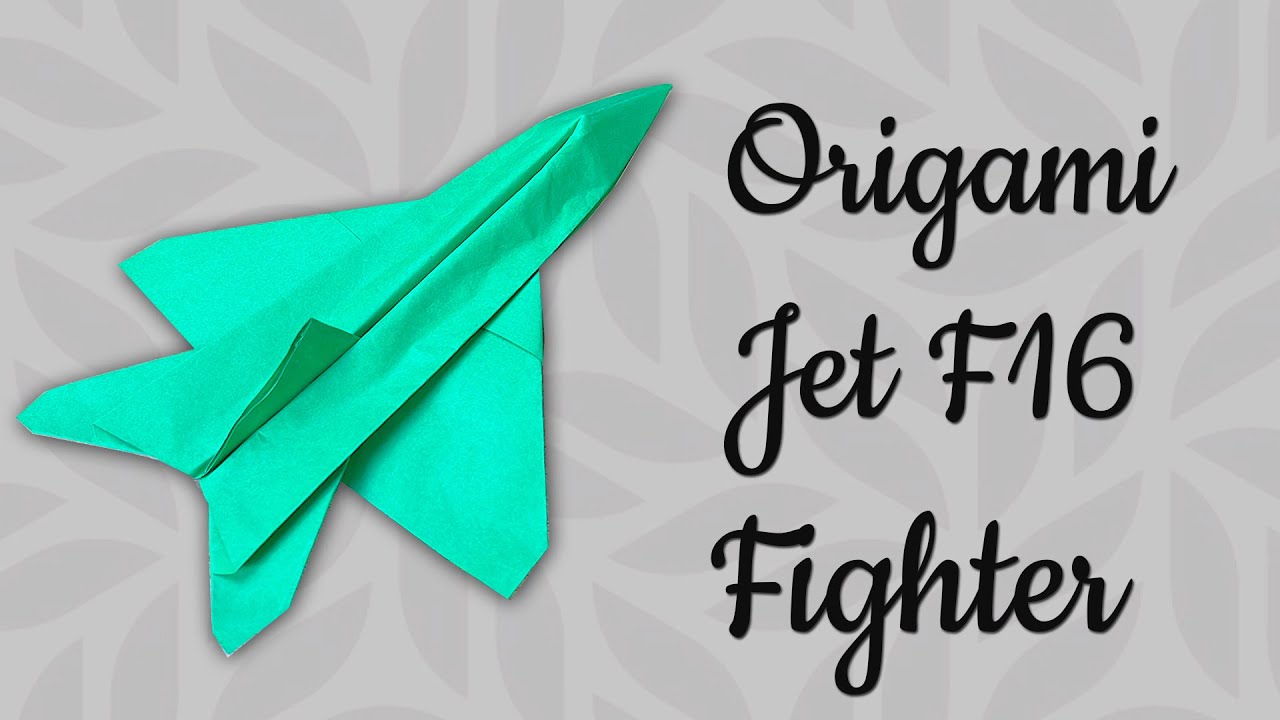 How To Make Paper AirPlane Fighter Jet F 16 | Origami Plane - YouTube
