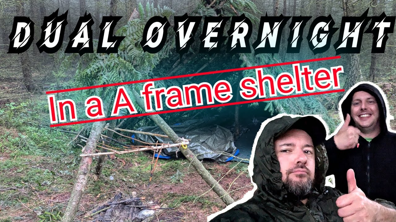 The bushcraft A frame shelter - YouTube