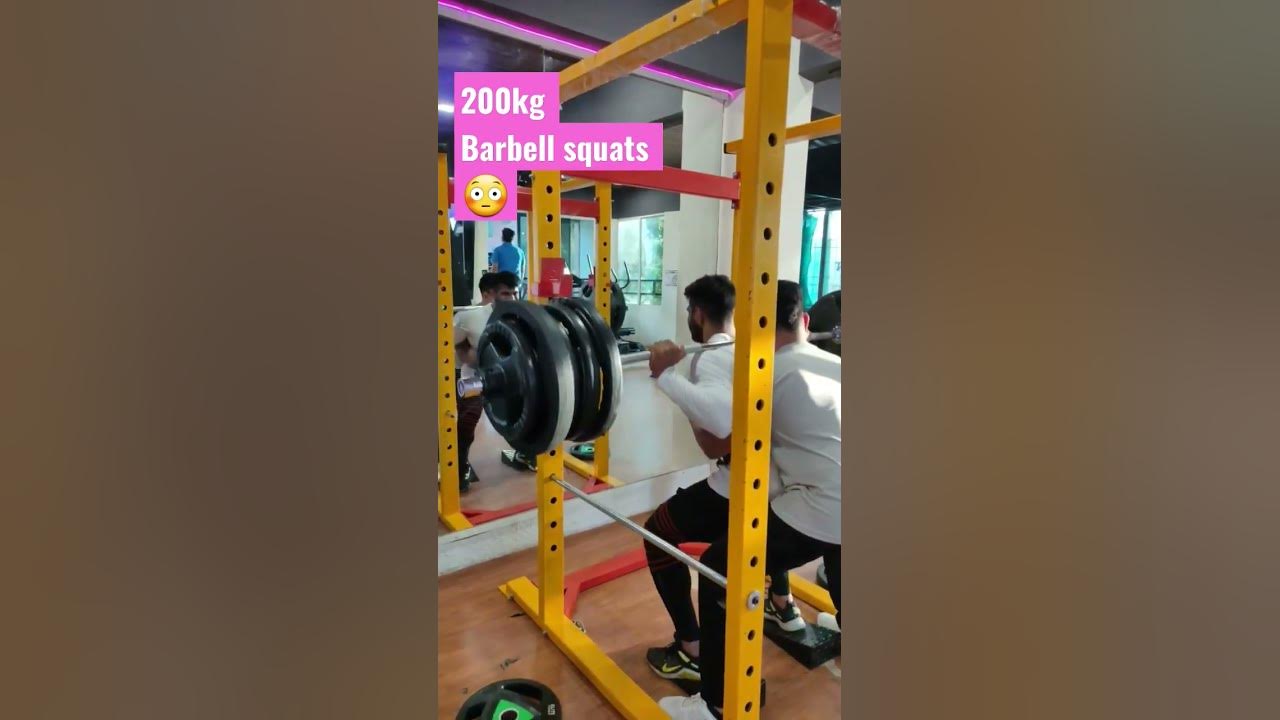'Barbell squats' with '200kg '😳😈🔥!go hevay for big LEGS 💯💪!#shorts #ytshorts#trending #fitness # ...