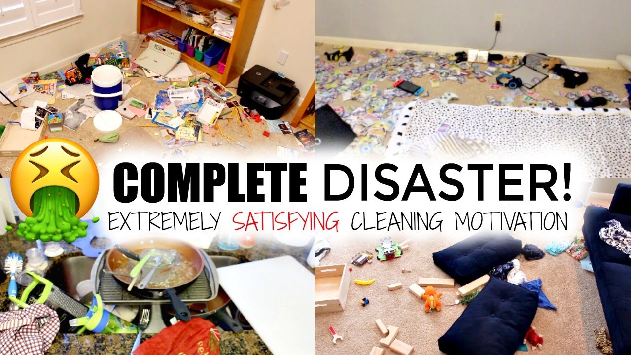 COMPLETE DISASTER CLEANING MOTIVATION! TIME LAPSE CLEANING! ACTUAL ...