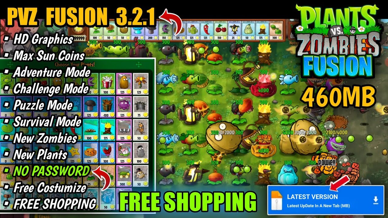 PVZ Fusion Mod Apk 3.2.1 Latest Version | Unlimited Sun & Free Shopping ...