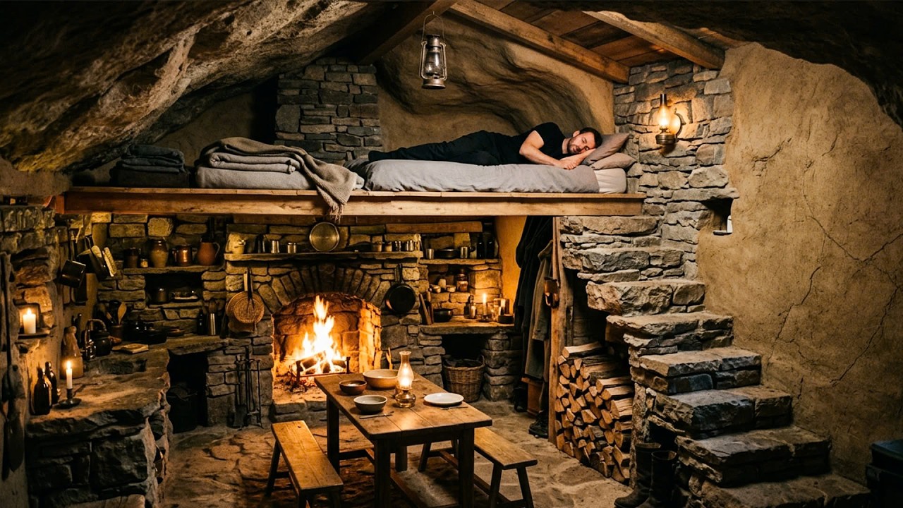 Building a SECRET Warm Underground Bunker for Survival | Bushcraft ...