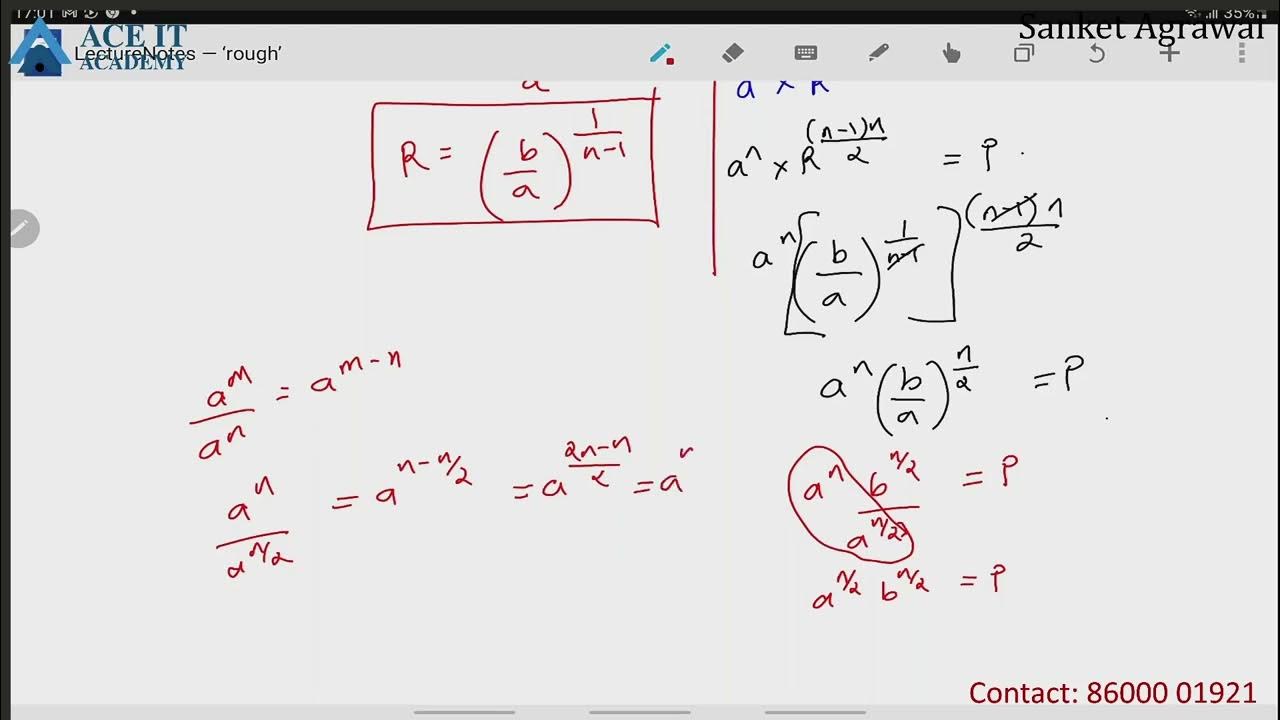 AIA 11th Applied Math Sequence and Series lect 17 - YouTube