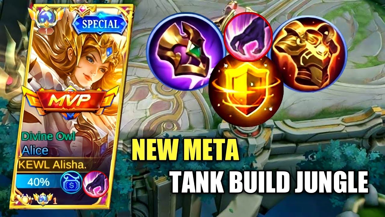 ALICE TANK JUNGLE BUILD BUT TOO MUCH DAMAGE!?│ALISHA IS BACK ️🔥-MLBB ...