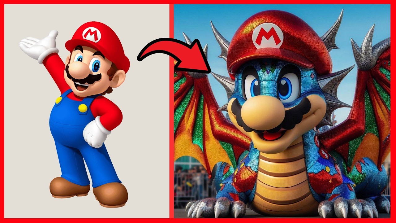 I Transformed Super Mario Characters into DRAGONS 🐉 and Here's What ...