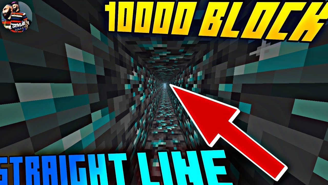I Mine 10000😵 Blocks In Minecraft pe 1.20 || Straight diamond🤑 mining ...