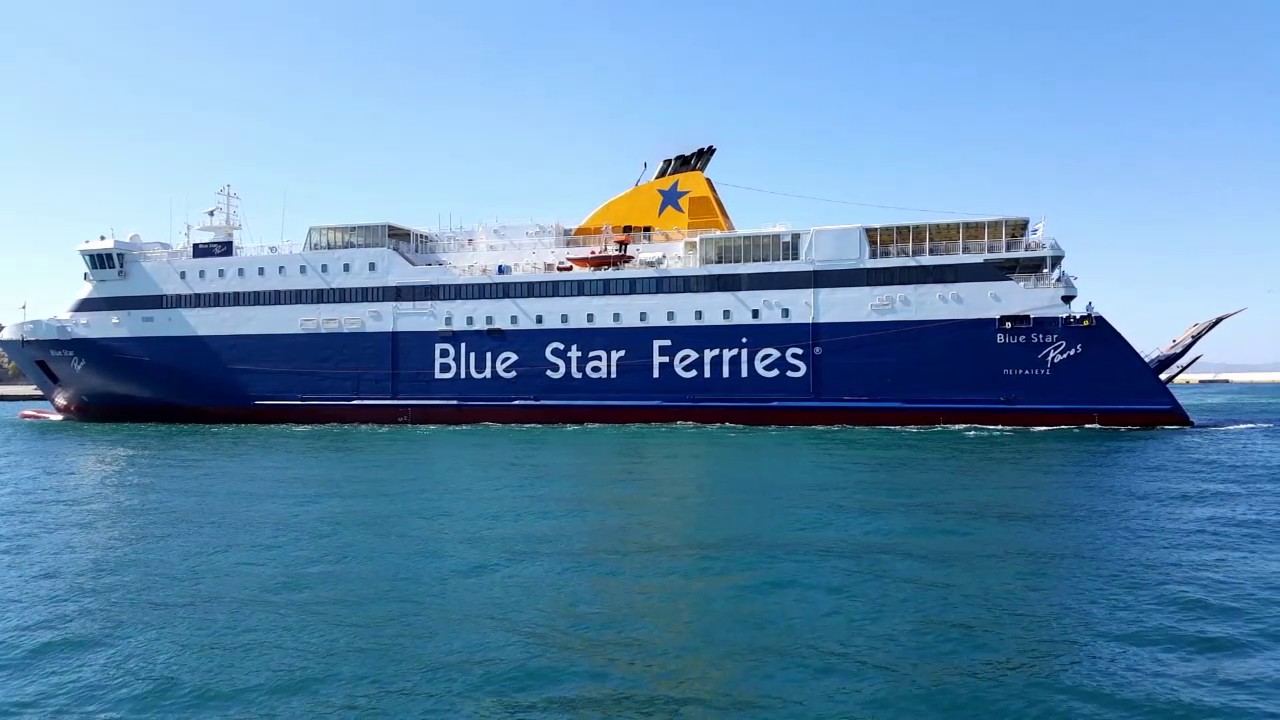 Arrival of BLUE STAR PAROS in Piraeus FHD - YouTube