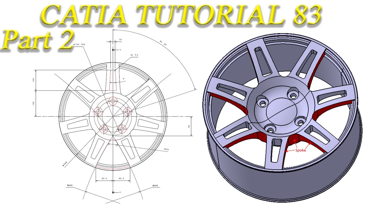 💯 Catia Tutorial # 83 : Front Wheel Rim Part 2 | Assembly Design - YouTube