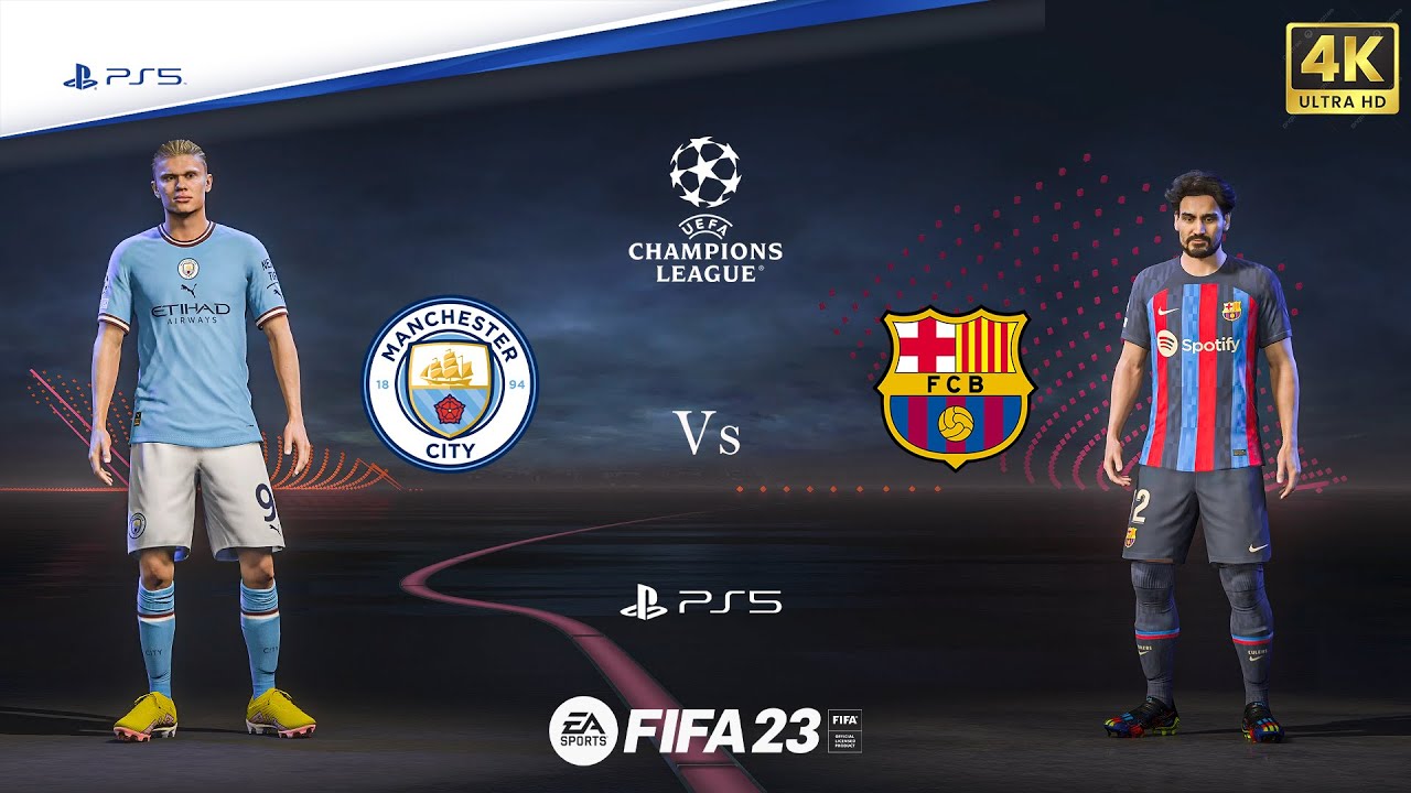 FIFA-23 PS5 | Manchester City Vs Barcelona ft. Haaland, Gündoğan ...