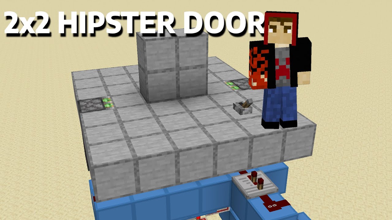 How to make a 2x2 HIPSTER DOOR in Minecraft! - YouTube